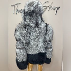 Jackets & Coats | Hooded Silver Fox Fur Coat | Poshmark